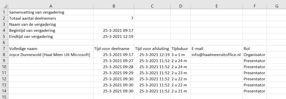 Vernieuwde aanwezigheidslijst Teams - Haal meer uit Microsoft Office