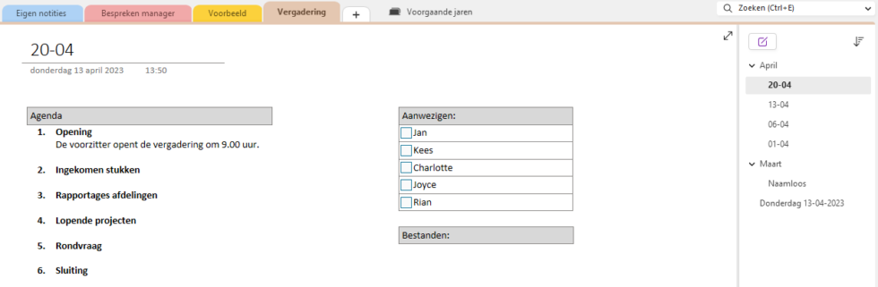Voorbeelden van OneNote-indelingen - Haal meer uit Microsoft Office