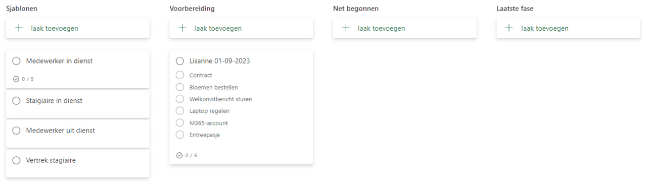Praktijkvoorbeeld Planner: structuur in- en uitdiensttreding personeel ...