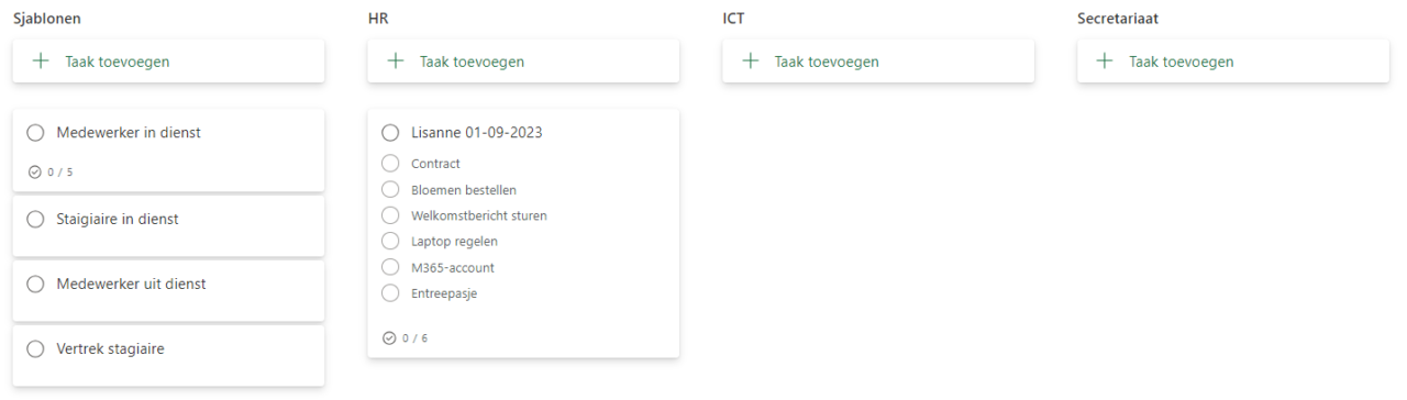 Praktijkvoorbeeld Planner: structuur in- en uitdiensttreding personeel ...