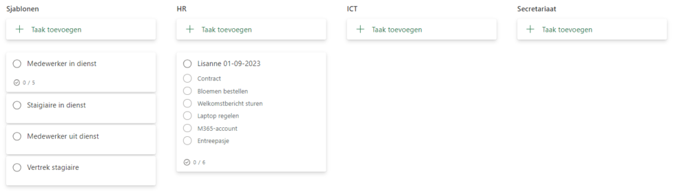 Praktijkvoorbeeld Planner: structuur in- en uitdiensttreding personeel ...